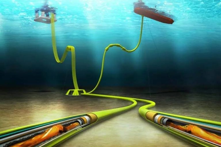 Underwater fiber optic cable laying and damage repair process